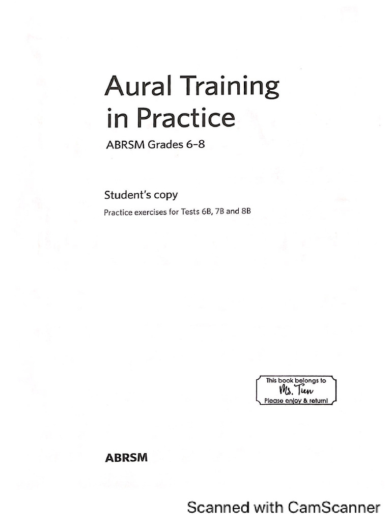 ABRSM Aural Skills - Grade 6-8 Student's | PDF