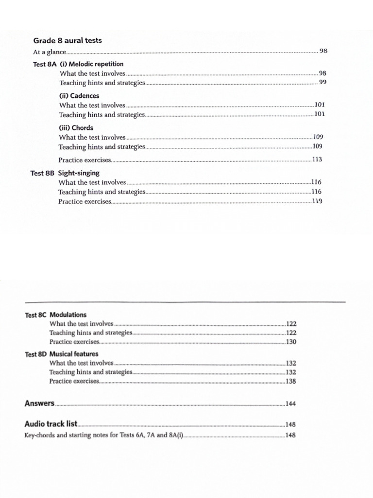 ABRSM Aural Skills - Grade 8 | PDF