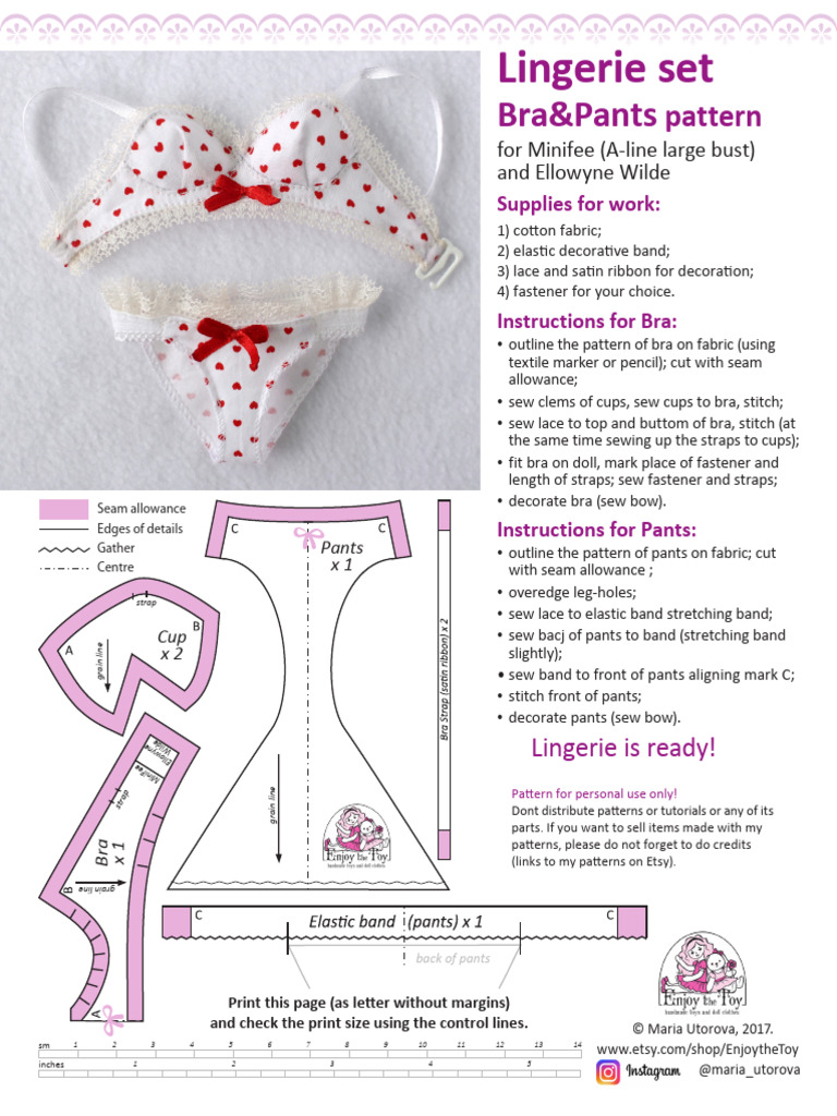 MSD Bra Pants Pattern ENG | PDF | Bra | Sewing