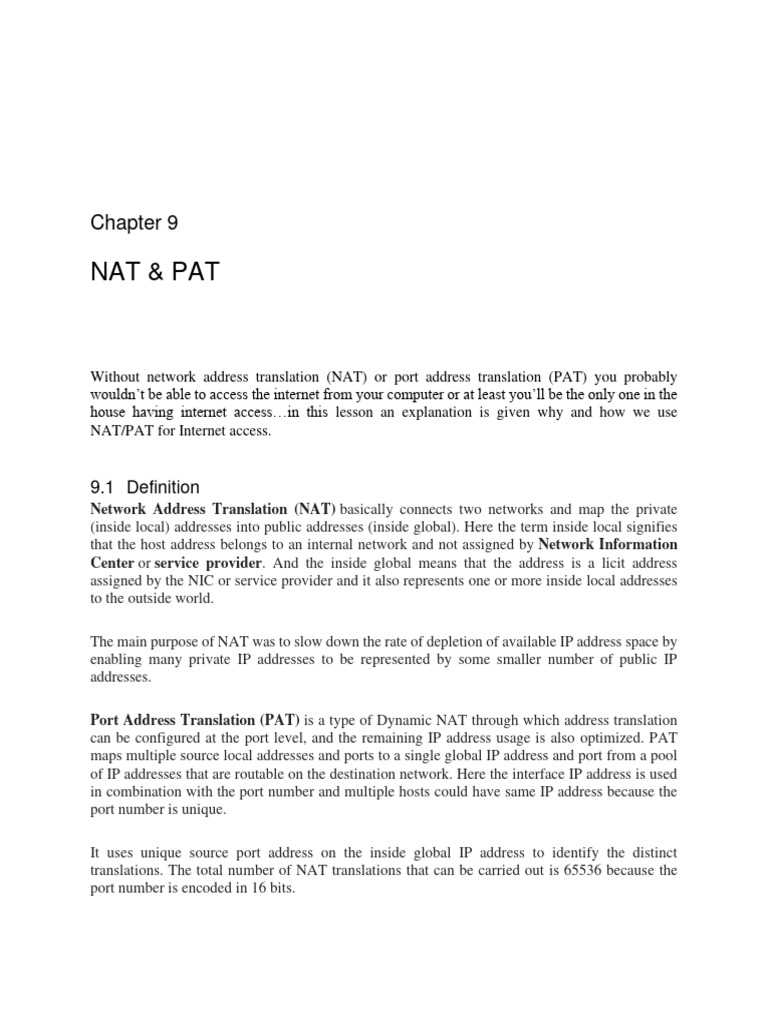 Understanding Static NAT and Address Translation | PDF | Computer ...