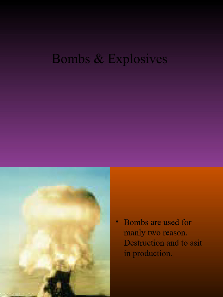Bombs & Explosives | PDF