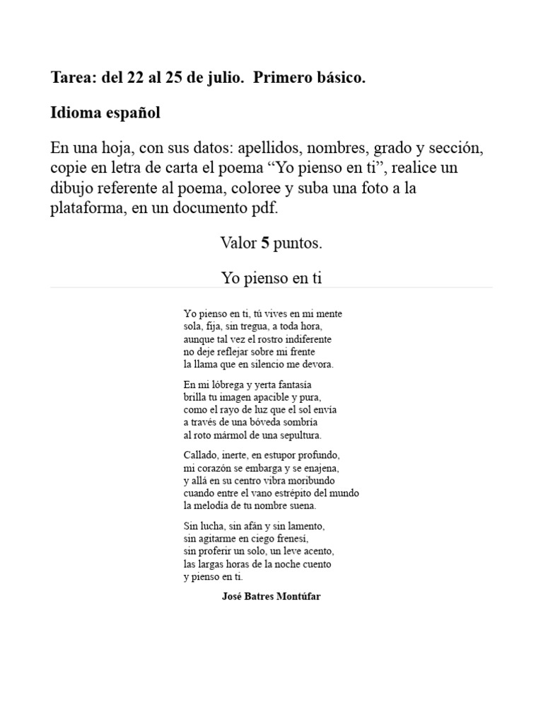Poema 1ros. | PDF | Poesía