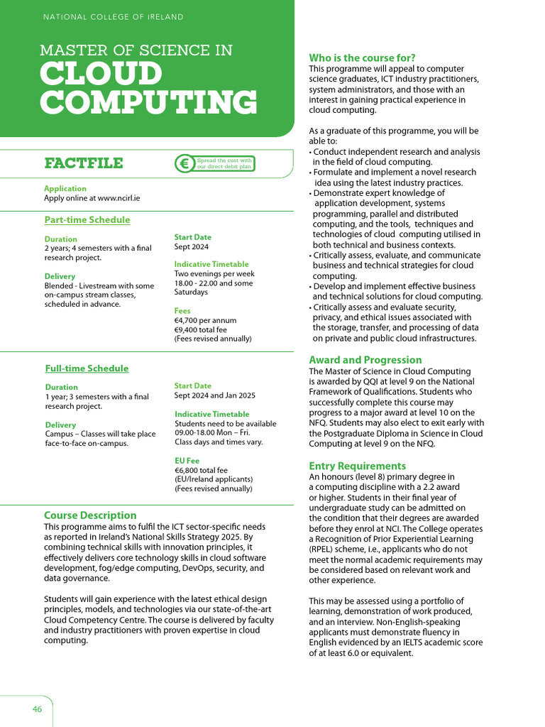 Cloud Computing Master's Program | PDF | Cloud Computing | Computing