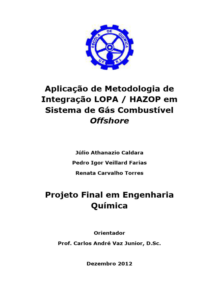 Integração LOPA/HAZOP em Gás Offshore | PDF | Gás natural | Avaliação ...