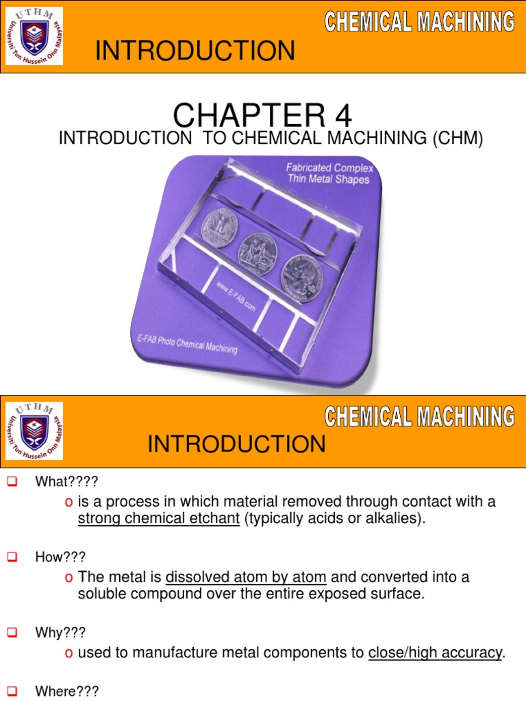 Chapter Chemical Machining | PDF | Building Materials | Chemistry