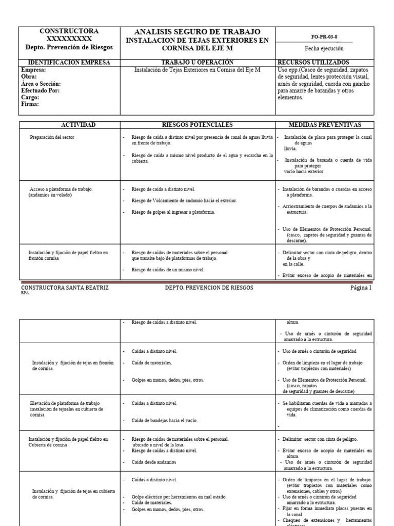 AST 8 Instalacion de Tejas Exteriores en Cornisa Del Eje Ms | PDF