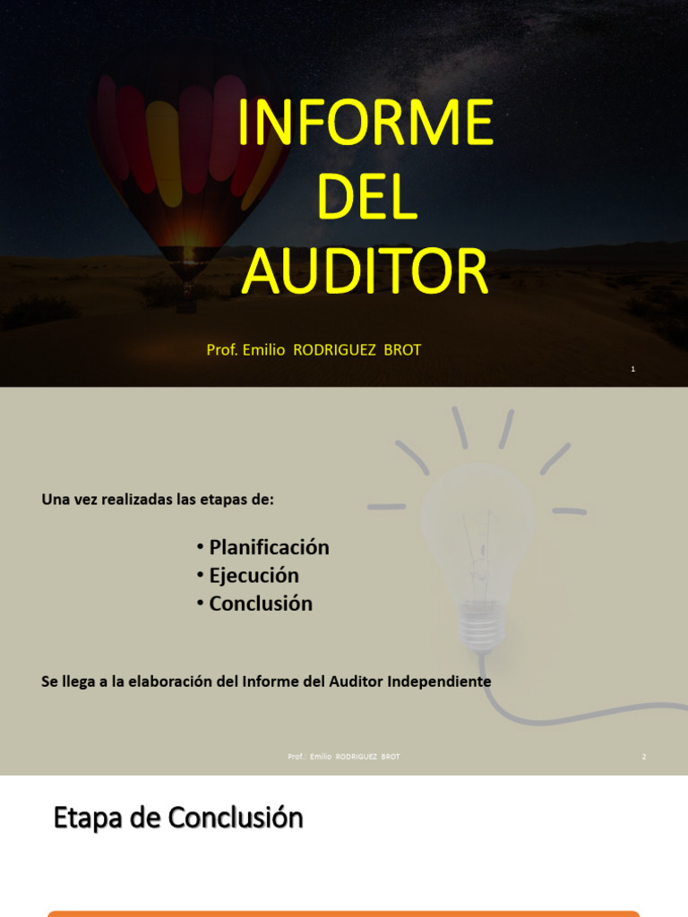 Introduccion A Informe Del Auditor RT 37 Modificada Por RT 53 | PDF | Contralor | Auditoría