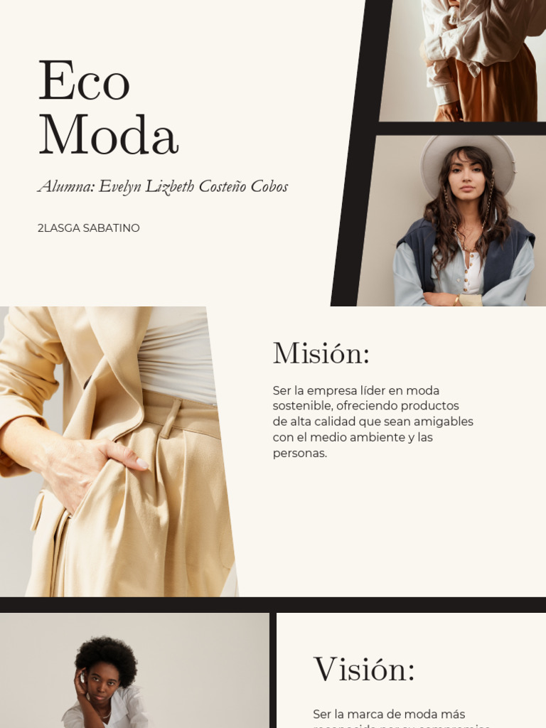 Presentación Minimalista Masterclass Moda Beige | PDF | Mercado (economía) | Sustentabilidad