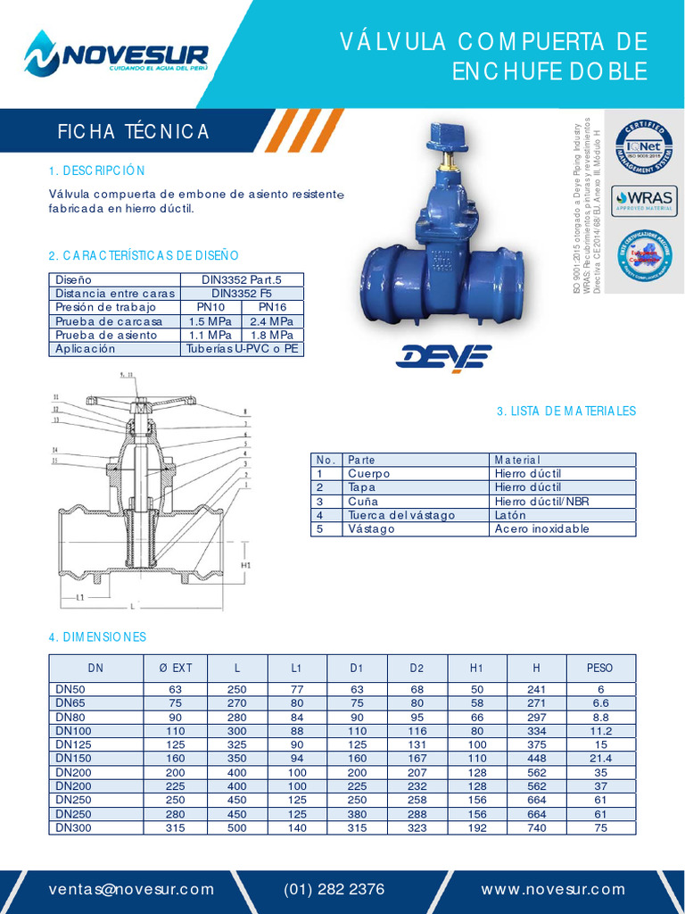 02 Valvula Compuerta Embone | PDF | Rieles | Metales de transición