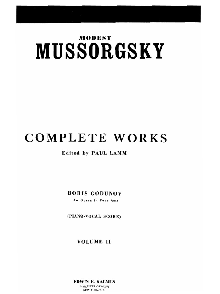IMSLP61623 PMLP06116 Mussorgsky BorisLammVS0f | PDF