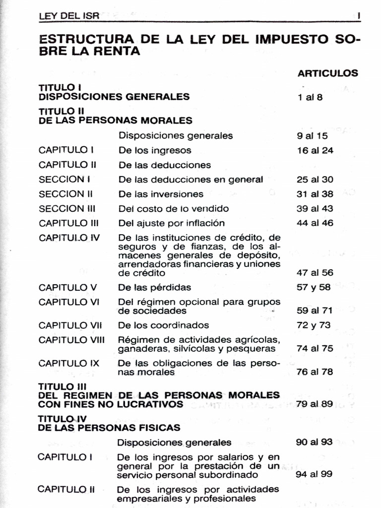 Estructura Isr | PDF