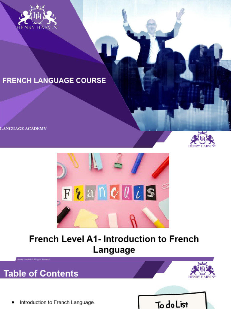 Module 1.1 - French - Level A1 - Getting To Know About The Language ...