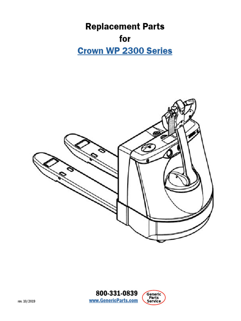 Crown WP 2300 Series Replacement Parts | PDF | Wheel | Tire