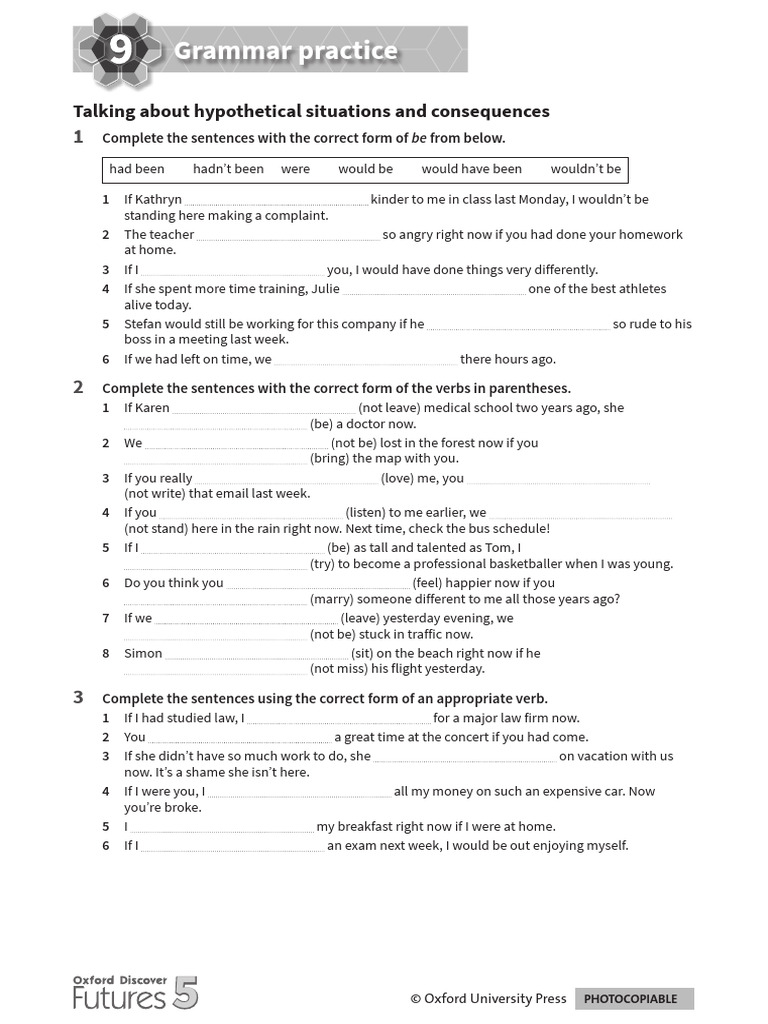 ODF5 Unit 9 Grammar Practice | PDF