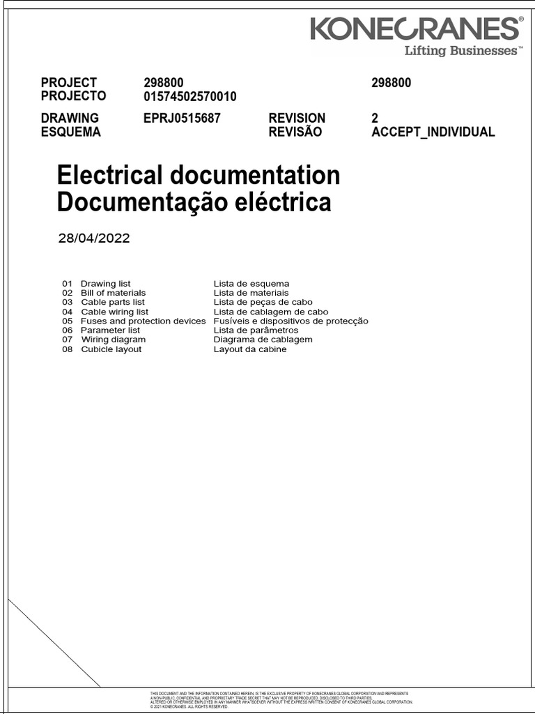 Documentação Elétrica Konecranes | PDF