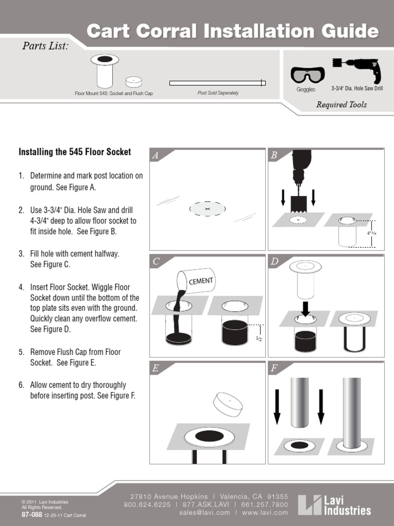Cart Corral Installation Guide: Parts List | PDF | Secondary Sector Of ...