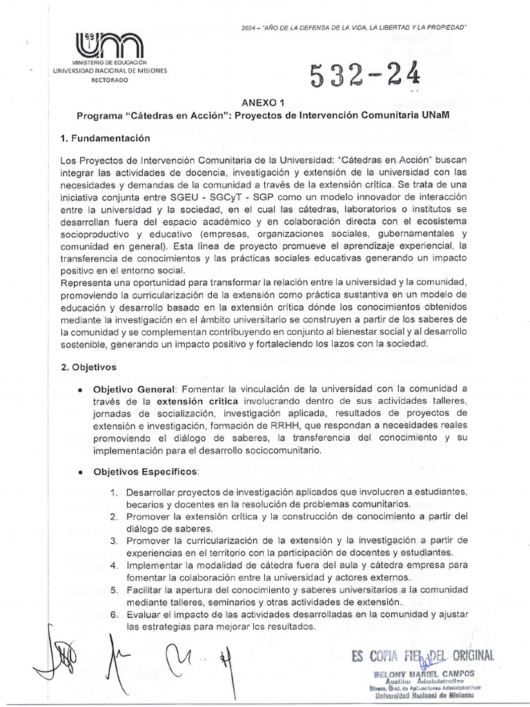 BASES DE LA CONVOCATORIA 2024 - Anexo Resol. 582-24 | PDF