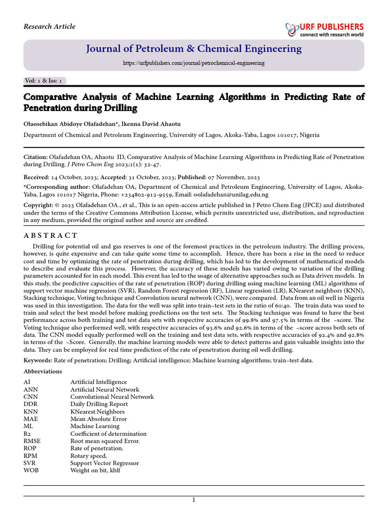 Comparative Analysis of Machine Learning Algorithms in Predicting Rate ...