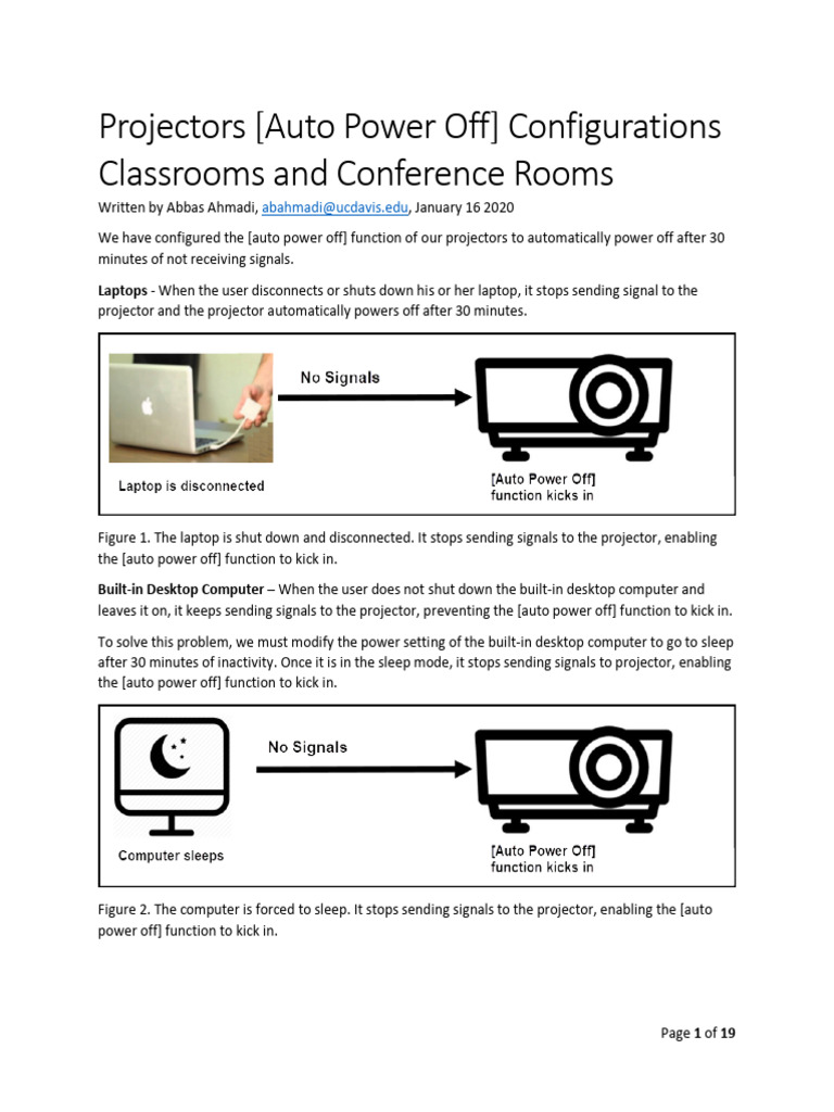 Projectors Auto Power Off Config - Classrooms - 0 | PDF | Computing ...