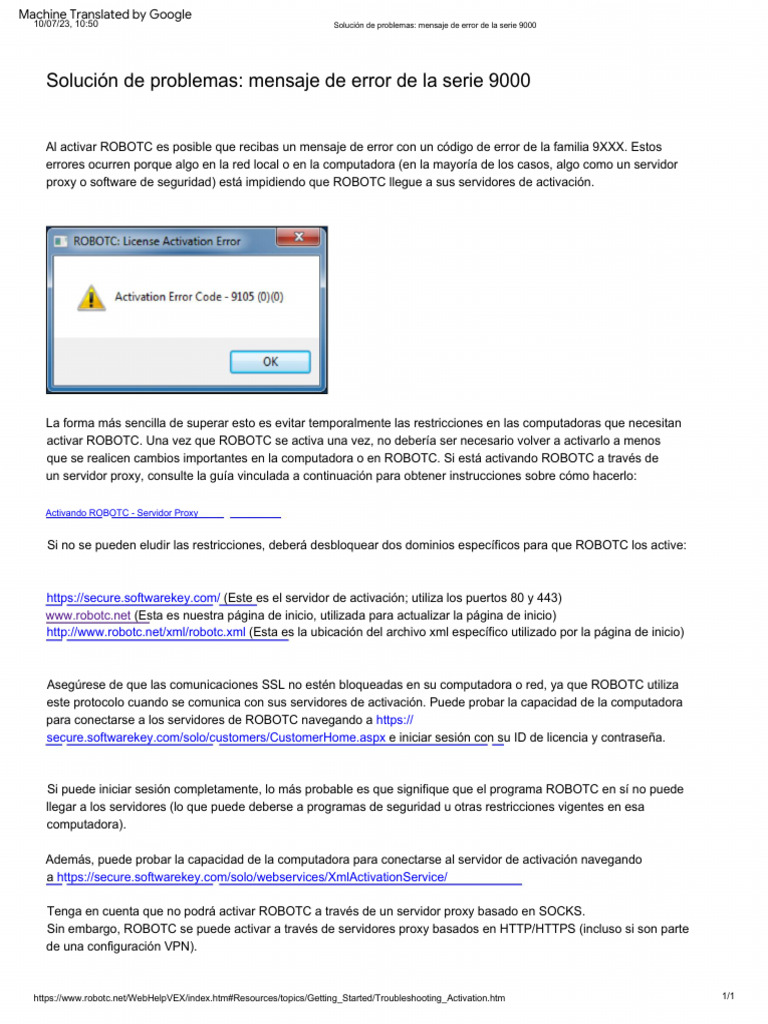 Troubleshooting - 9000 Series Error Message | PDF | Servidor proxy ...