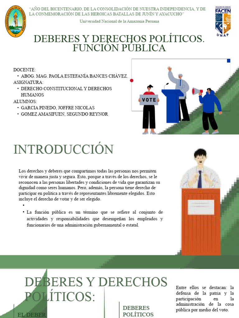 Deberes y derechos politicos. Funcion publica | PDF | Ministerio (Departamento de Gobierno ...