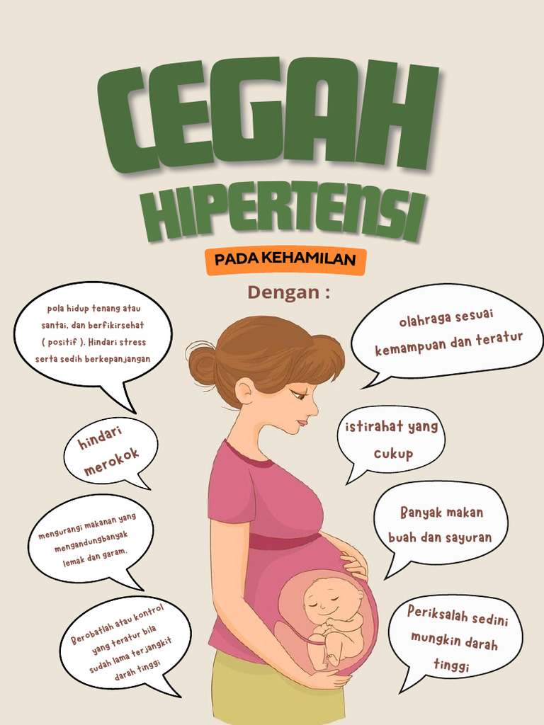 Poster Cegah Hipertensi Pada Ibu Hamil | PDF
