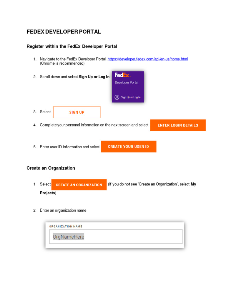 FAME - FedEx Developer Portal | PDF | Login | Software