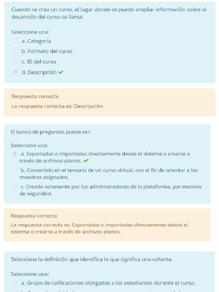Respuestas Examen Leccion 3 | PDF