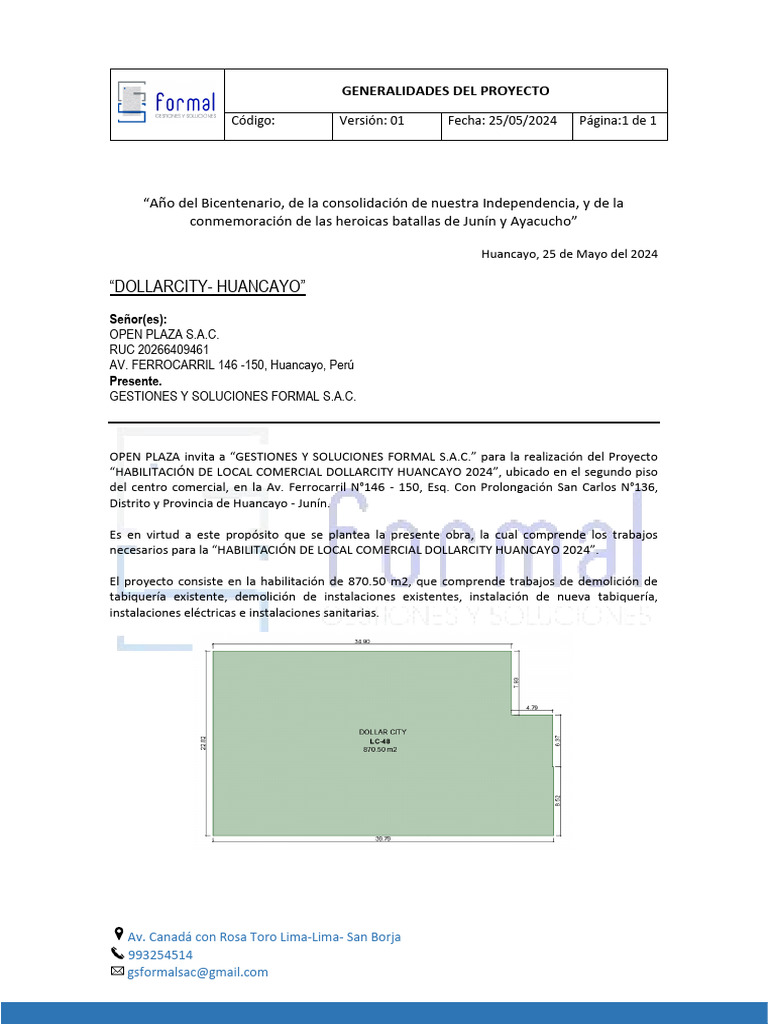 GENERALIDADES DEL PROYECTO. | PDF