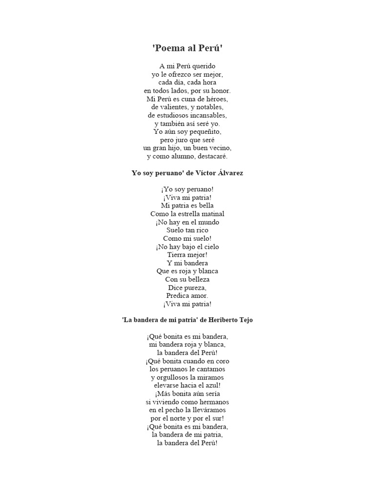Poesia Al Peru | PDF | Perú
