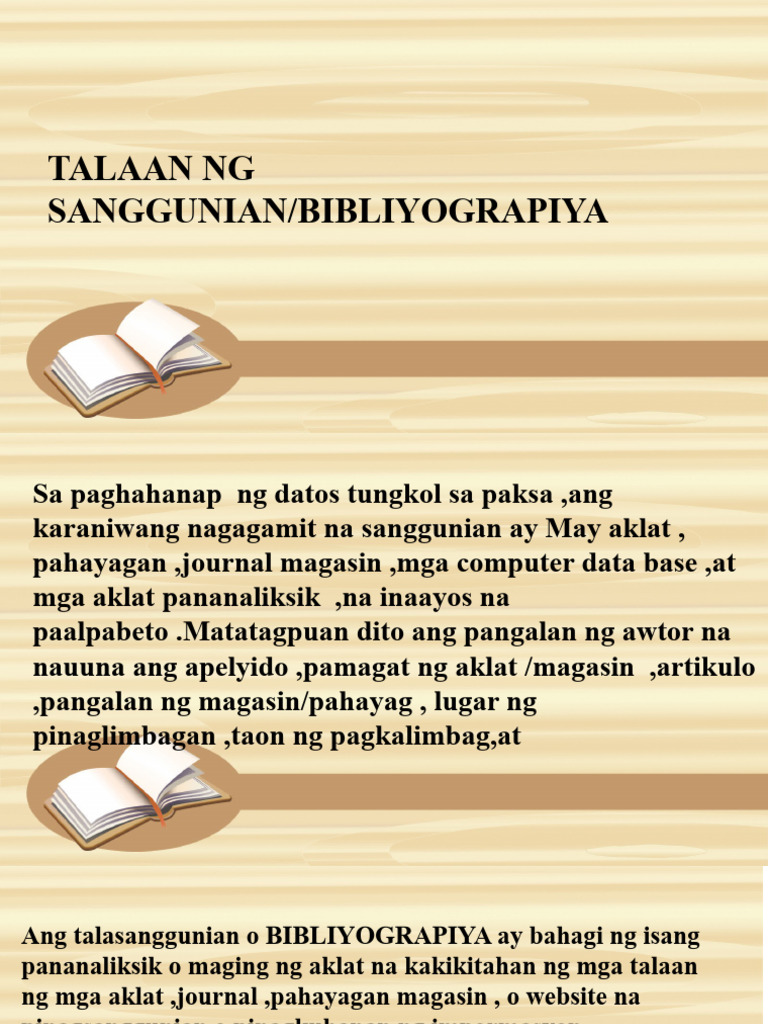 Talaan NG Sanggunian | PDF