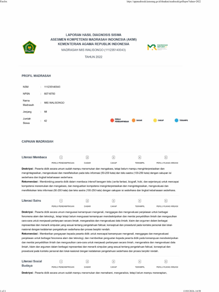 Contoh Hasil Akmi 2022 | PDF