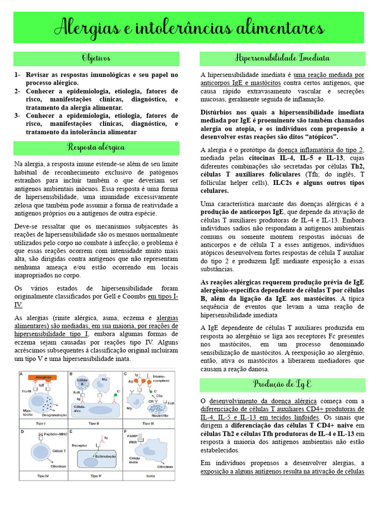 APG 03 - Alergias e Intolerâncias Alimentares | PDF | Alergia | Sistema imunológico