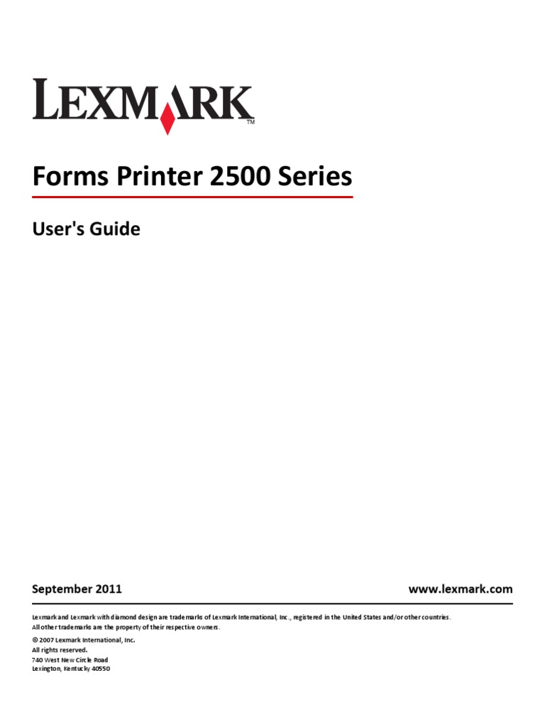 Forms Printer 2500 Series: User's Guide | PDF
