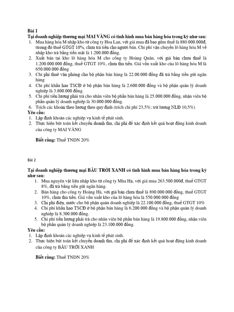 On Thi Cuoi Ky - NLKT | PDF