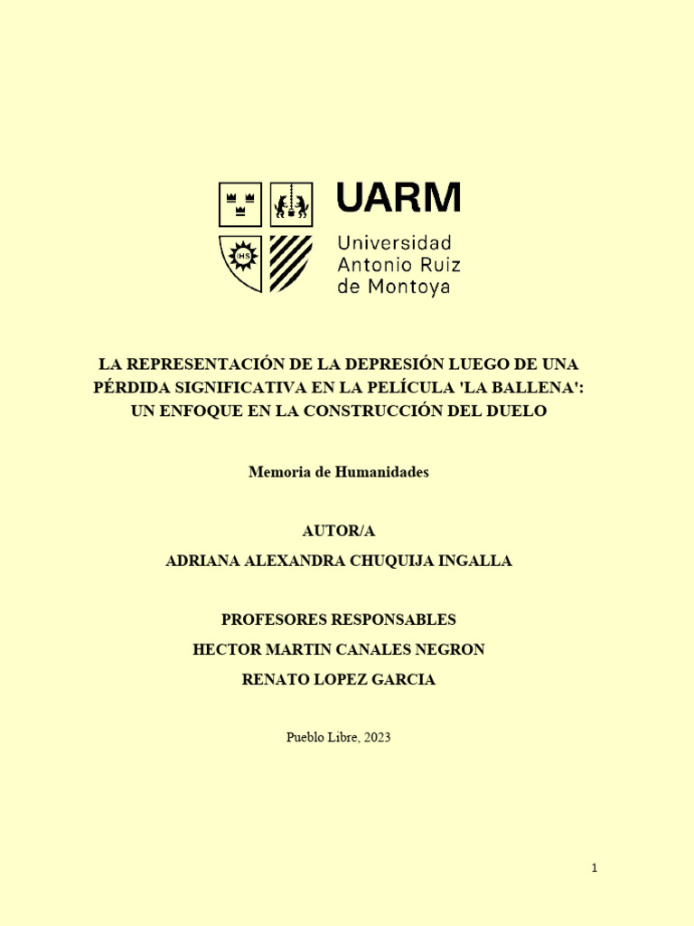 Metrin E5 Chuquija Adriana | PDF | Trastorno depresivo mayor ...