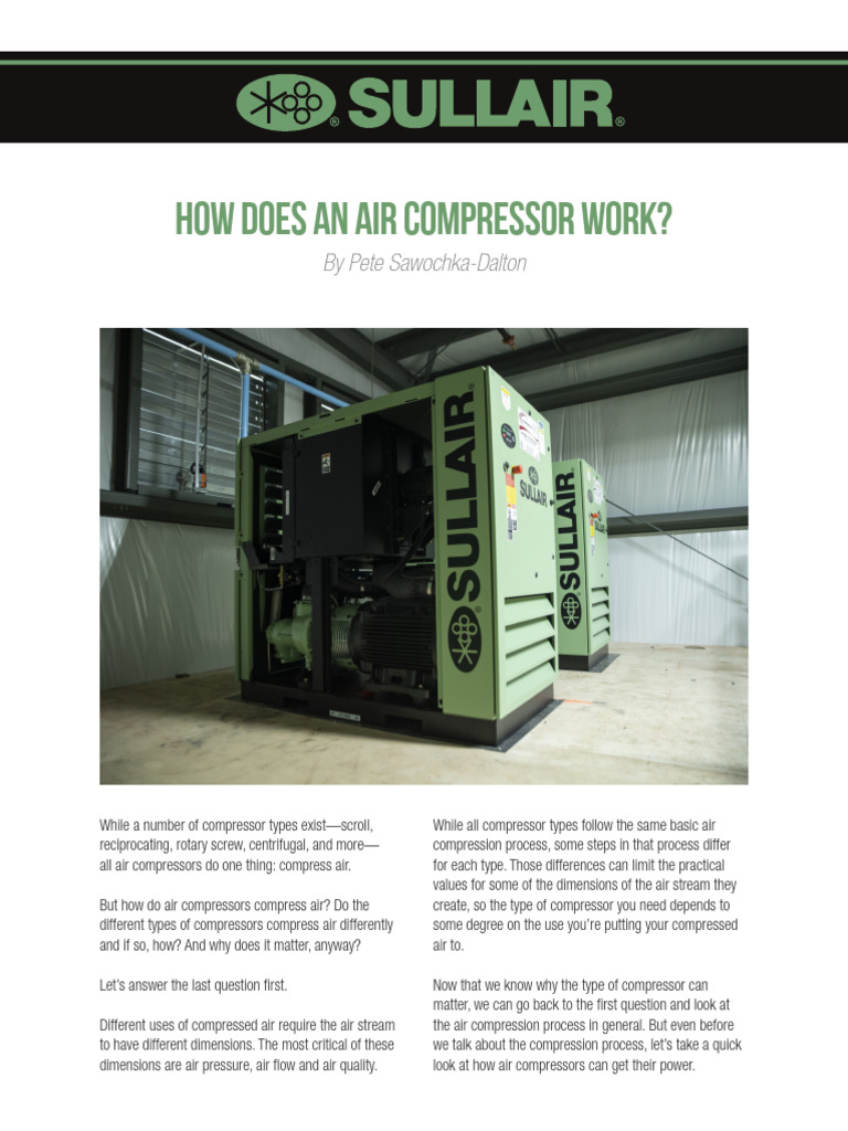 Sullair How Does An Air Compressor Work Blog - R2 | PDF | Diesel Engine ...