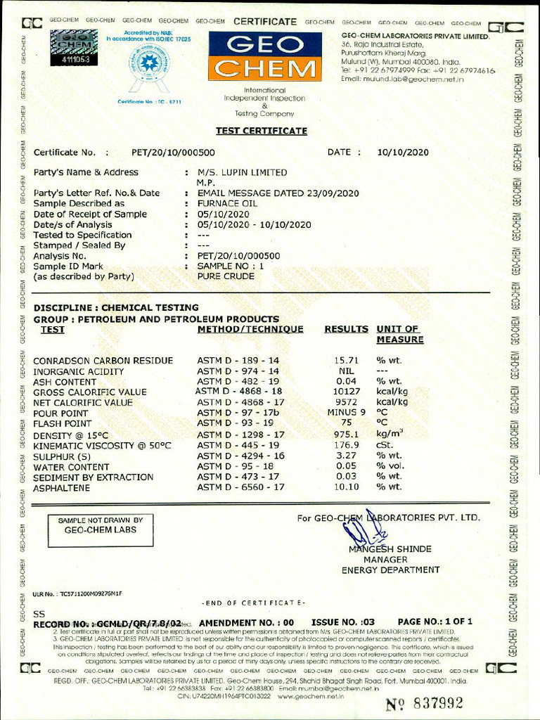 Boiler Fuel Analysis | PDF