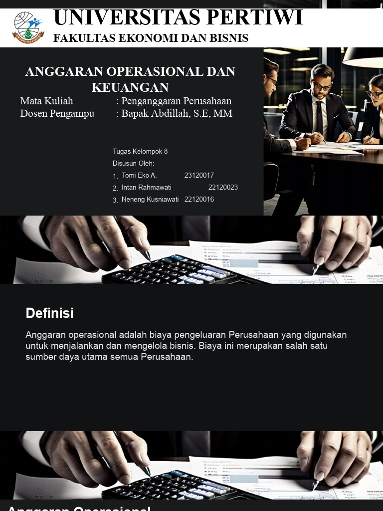 Anggaran Operasional dan Keuangan Perusahaan | PDF