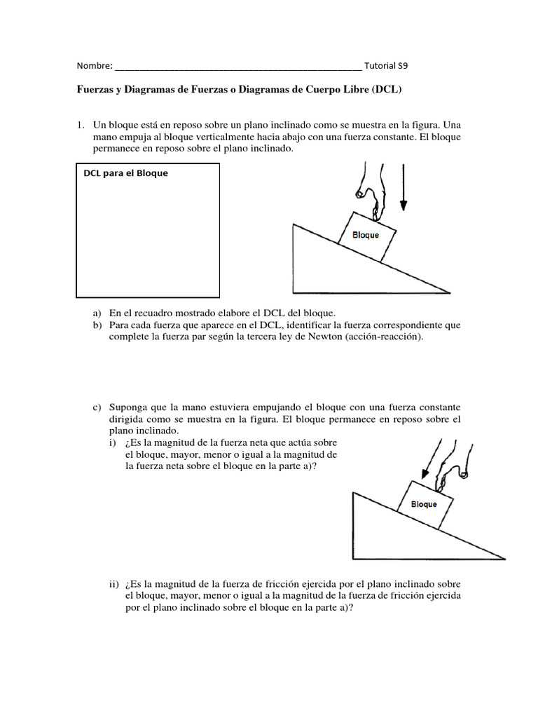 Diagramas de Fuerzas y Leyes de Newton | PDF | Fuerza | Las leyes del ...