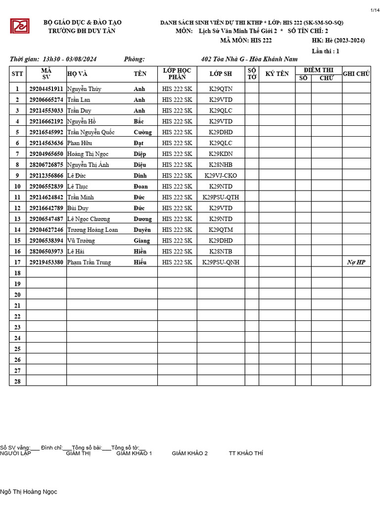 03.08 Lịch Sử Văn Minh Thế Giới 2 - His 222 (Sk-sm-so-sq) | PDF