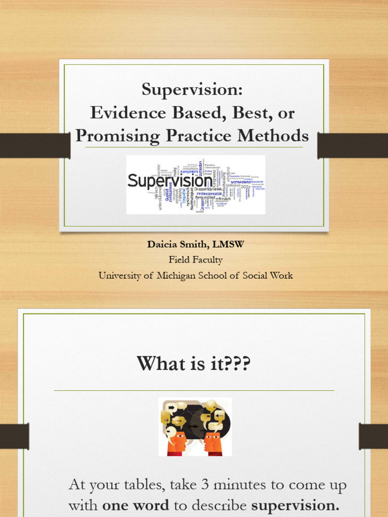 Effective Supervision Practices in Social Work | PDF | Knowledge ...
