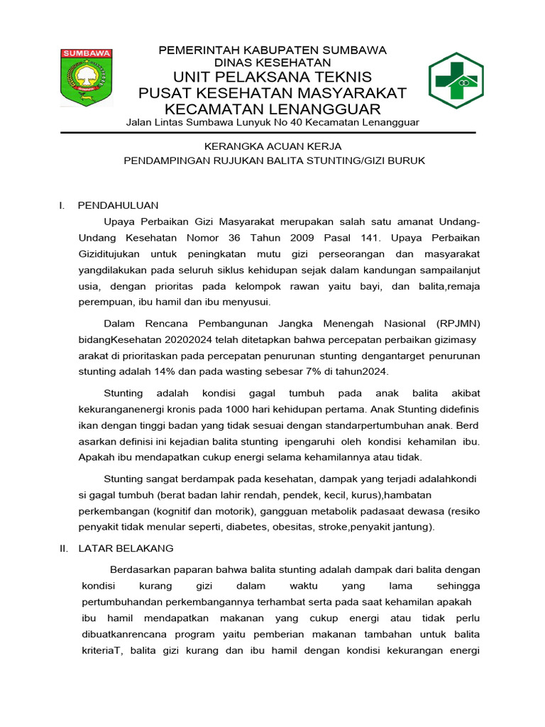 Tor Orientasi Tim Pemberian PMT | PDF