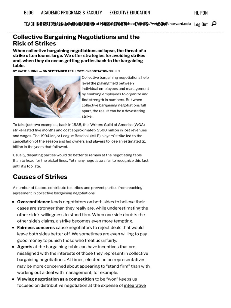 Avoiding Strikes in Bargaining | PDF | Negotiation | Strike Action