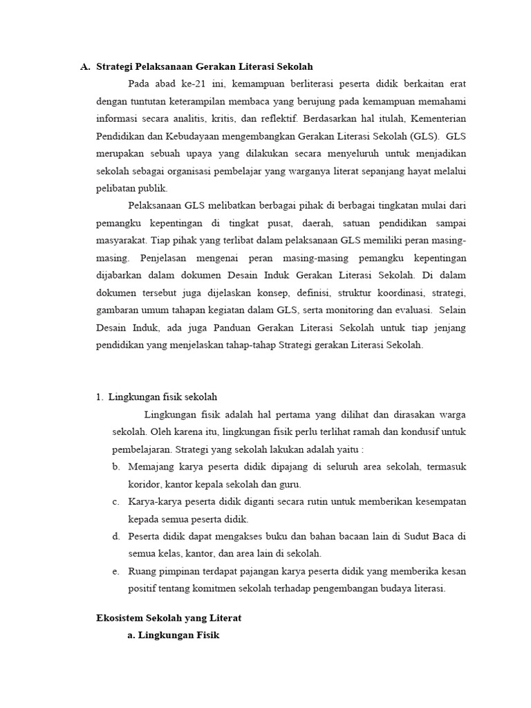 Gerakan Literasi | PDF