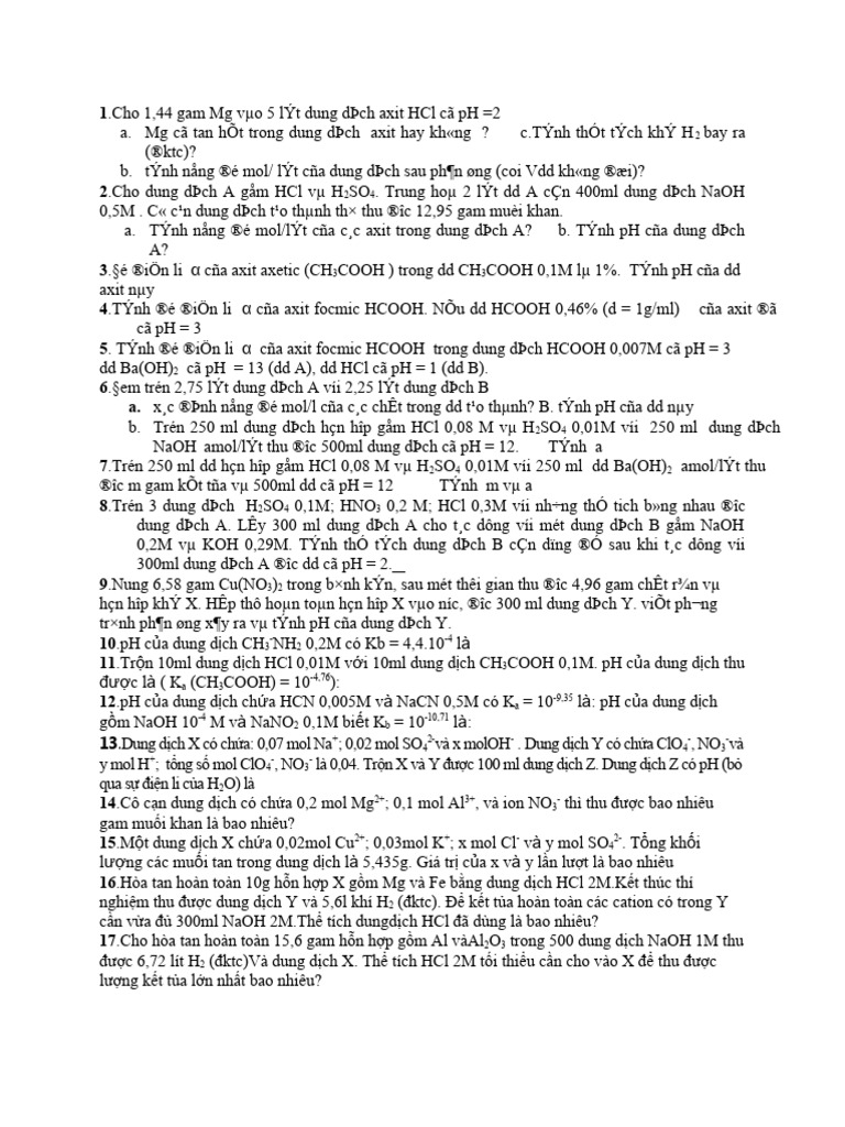 BÀI TẬP BDHSG (1) | PDF