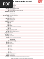 Mac Keyboard Shortcuts Cheat Sheet | PDF