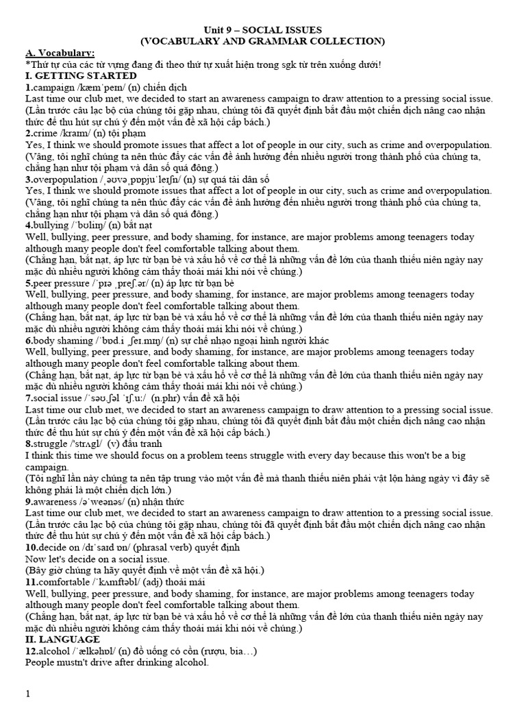 ĐỀ-1-UNIT-9-VOCAB-GRAMMAR-ĐỀ | PDF