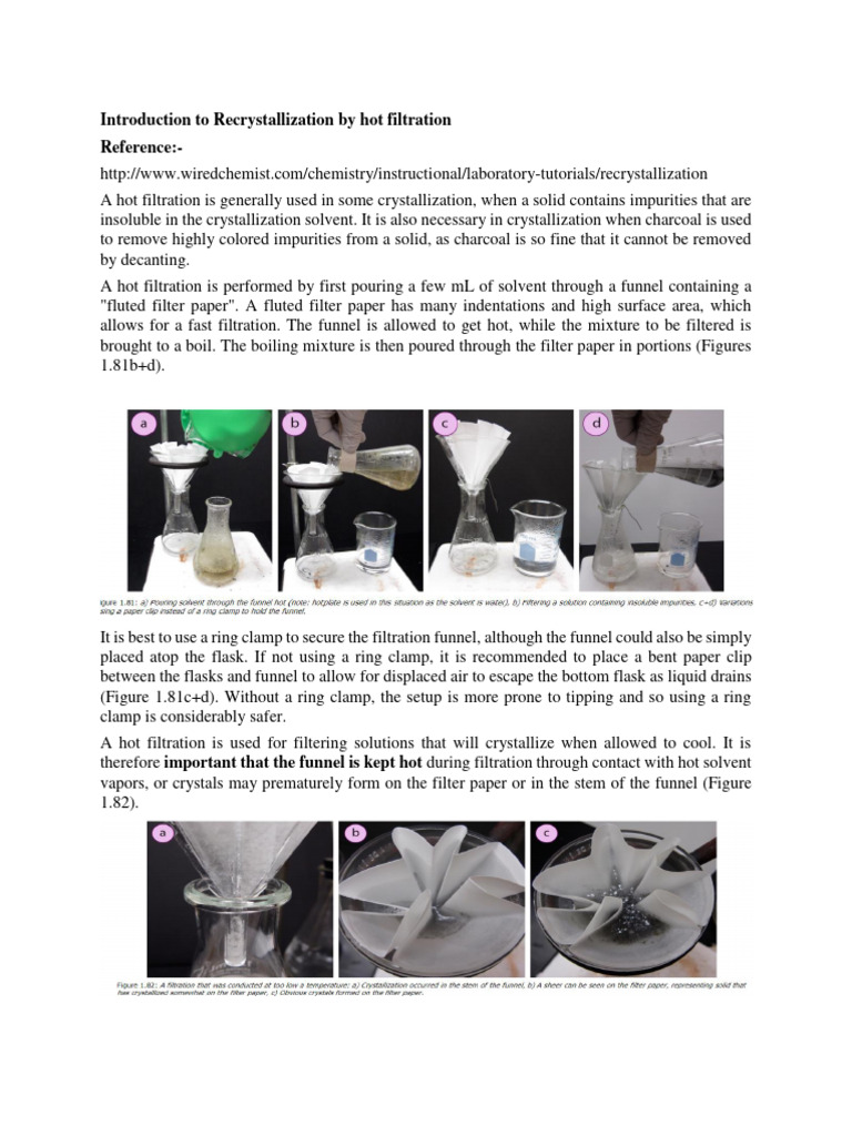 Introduction To Recrystallization | PDF | Filtration | Scientific Phenomena