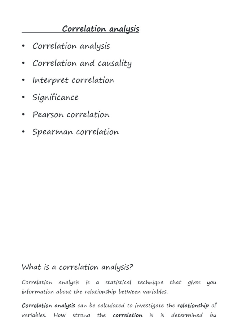 Topic 4.5 Correlational Analysis | PDF | Applied Mathematics | Statistics